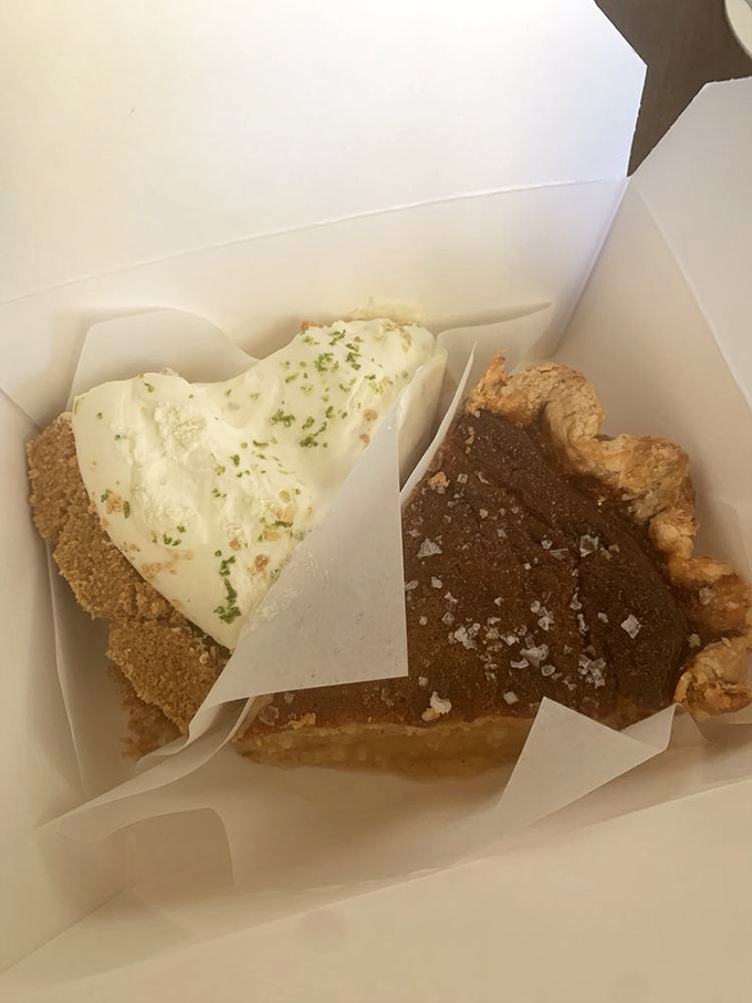 Salted honey meets key lime in a flavor marriage so perfect it deserves its own reality show. "The Real Pies of Portland." 