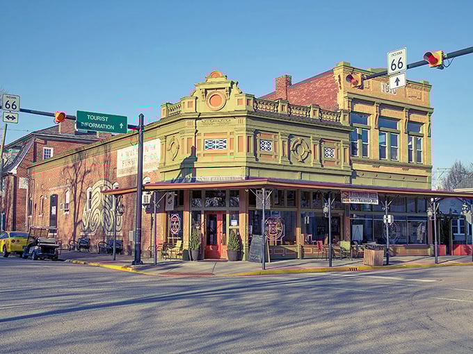 Sara's Harmony Way brings vibrant color to Main Street, its sunshine-yellow fa&ccedil;ade promising libations and conversation in equal measure.