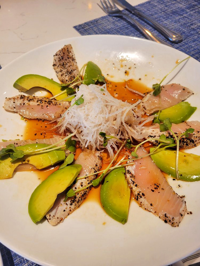 Sashimi artistry that proves Phoenix knows its seafood. Avocado and perfectly seared fish create a symphony of textures and flavors.