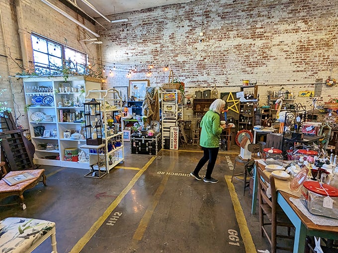 The thrill of the hunt is written on every shopper's face as they navigate this wonderland of vintage treasures and unexpected finds.