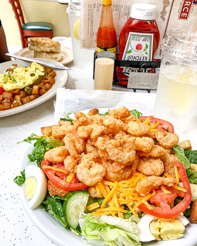 A shrimp salad that makes you question why you ever bothered with those sad desk lunches. Fresh, vibrant, and unapologetically Gulf Coast.
