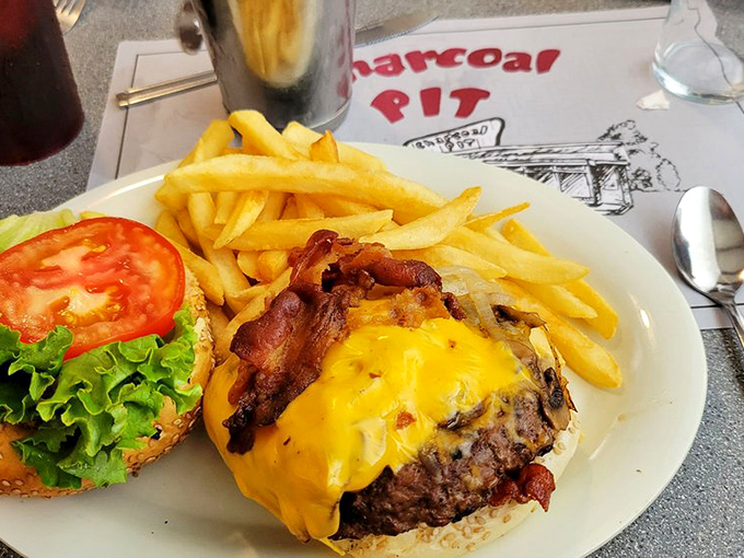 Melted cheese, bacon, and a patty cooked to perfection&mdash;this Summit Burger might actually be worth climbing a mountain for.