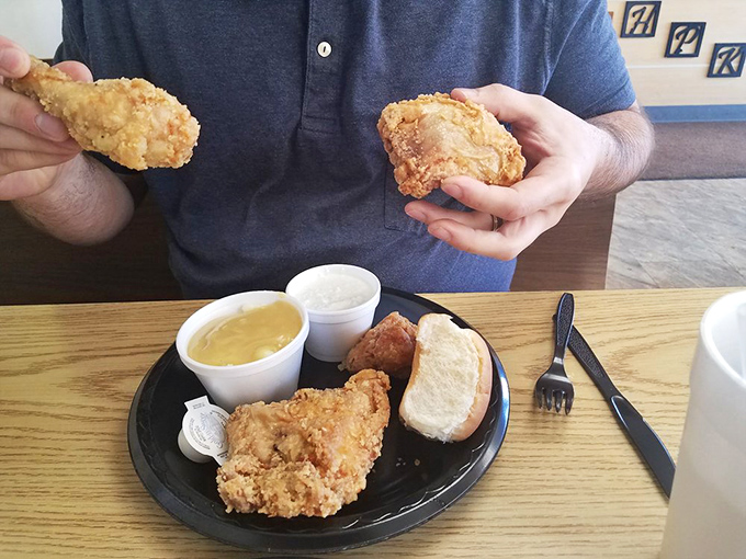 Exhibit A in the case for why some people hold chicken more reverently than gold. Those perfectly seasoned pieces deserve their own security detail.