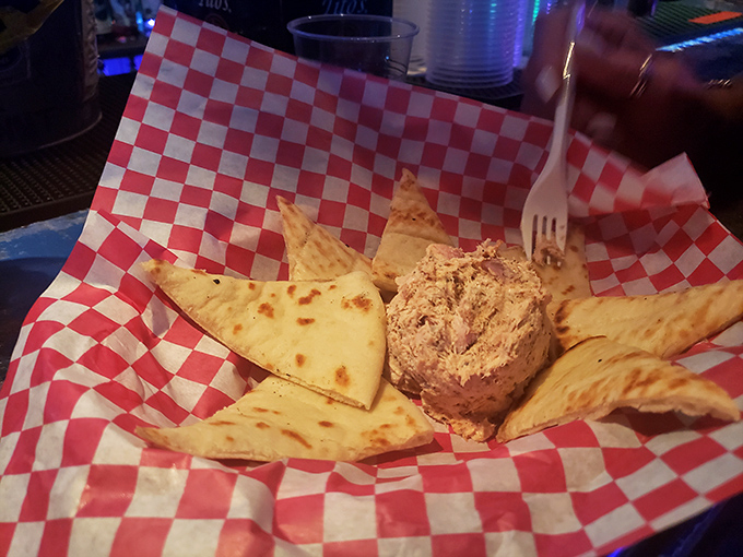 Simple pleasures done right: warm flatbread surrounding a creamy dip that makes you wonder why you'd ever eat anything else. 