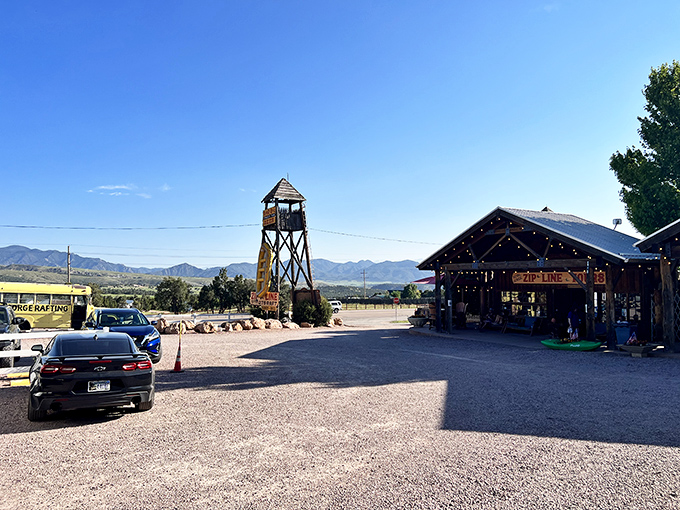 This rustic outpost welcomes weary travelers with the promise of cold drinks and mountain views &ndash; the perfect reward after a day of budget adventures.