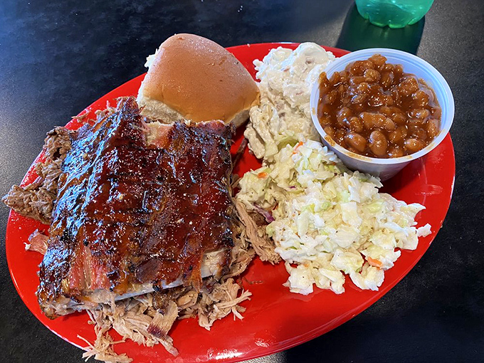 Not so much a meal as a declaration of purpose. This platter says "I came to eat seriously" with its magnificent parade of smoked treasures.