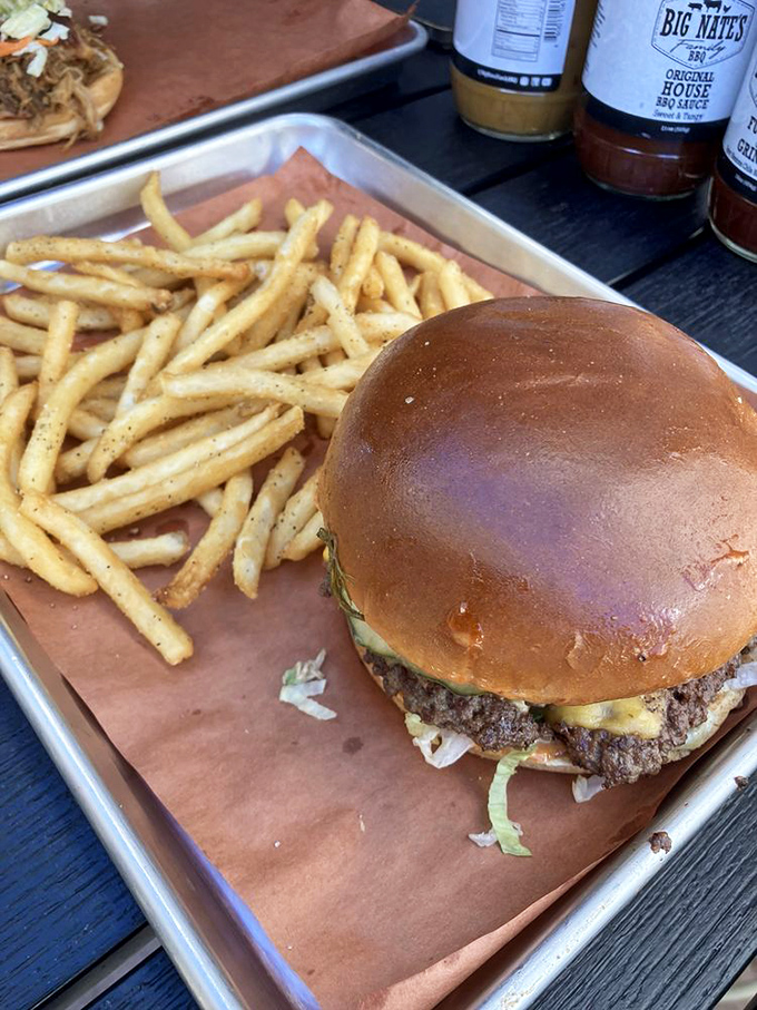 This isn't just a burger &ndash; it's a commitment. Golden fries, pillowy bun, and a patty that makes fast food chains question their life choices.