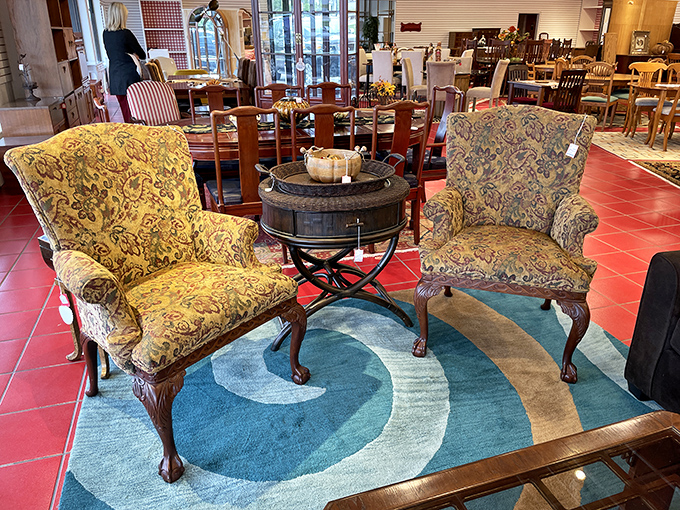 These aren't just chairs; they're time machines upholstered in history. The kind of seating that makes you want to don a smoking jacket.
