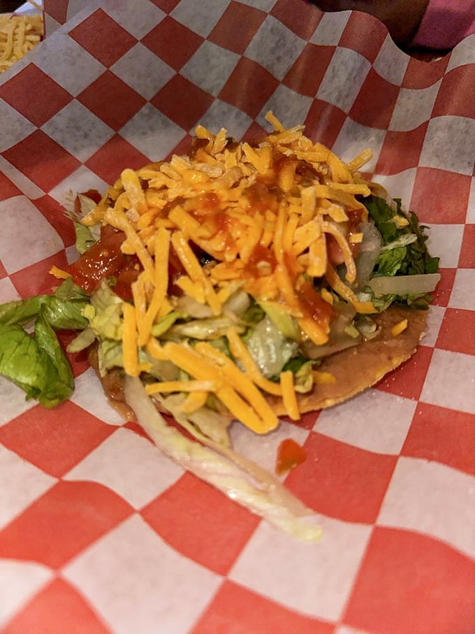 Tex-Mex meets burger joint brilliance with this chalupa&mdash;crispy tortilla, fresh toppings, and that unmistakable homemade touch.