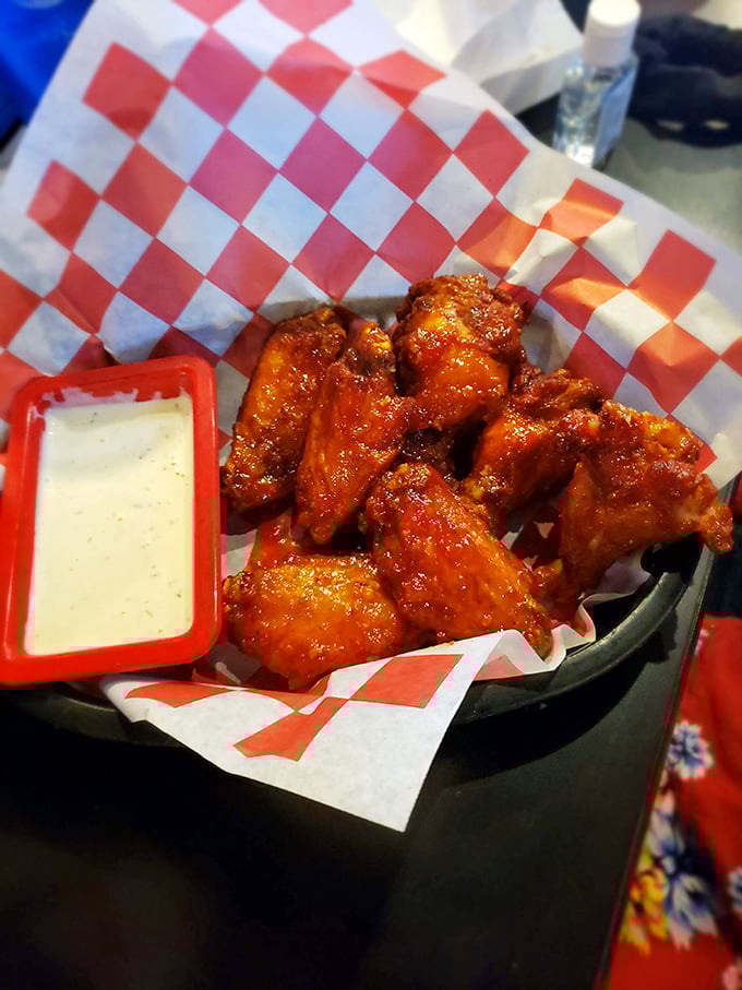 These wings aren't messing around&mdash;glossy, saucy, and served with that essential side of ranch, they're the Thursday night tradition Nebraska deserves. 