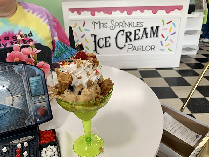 Not all masterpieces hang in museums. Some come served in a green martini glass with whipped cream and a tiny umbrella.