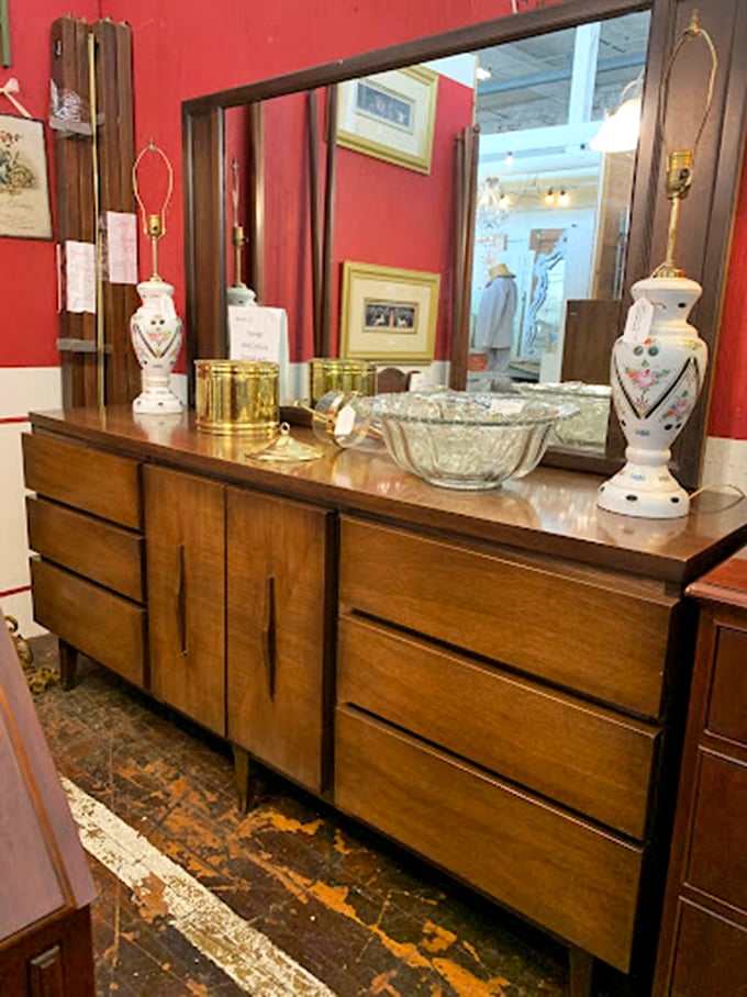 Mid-century modern meets elegant functionality in this pristine dresser, waiting to become the statement piece in someone's carefully curated home.