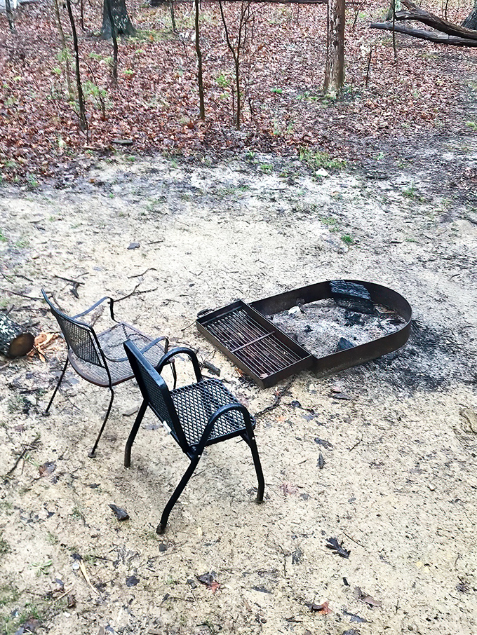 Campfire philosophy sessions happen here nightly. These simple chairs have heard more profound conversations than most therapists' offices.
