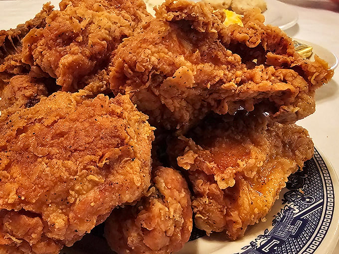 The kind of fried chicken that makes you question every other version you've ever had &ndash; a religious experience with extra crispy salvation.