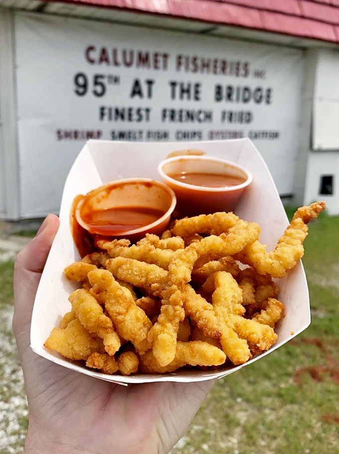 Happiness comes in a paper boat! These golden-battered shrimp are what seafood dreams are made of&mdash;simple, perfect, unforgettable.