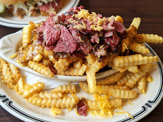 Pastrami-topped fries: where "I'll just have one more" becomes the biggest lie you'll tell yourself all day.
