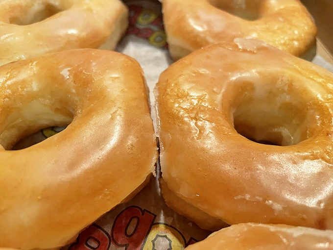 These glazed donuts have achieved perfection &ndash; that magical moment when a pillowy interior meets a whisper-thin shell of sweet glaze.