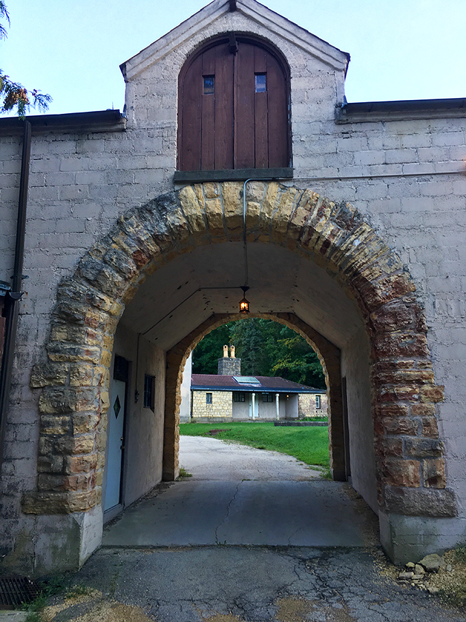 Every proper castle needs a mysterious archway. This one practically whispers, "Come explore what lies beyond," in a very non-creepy way.