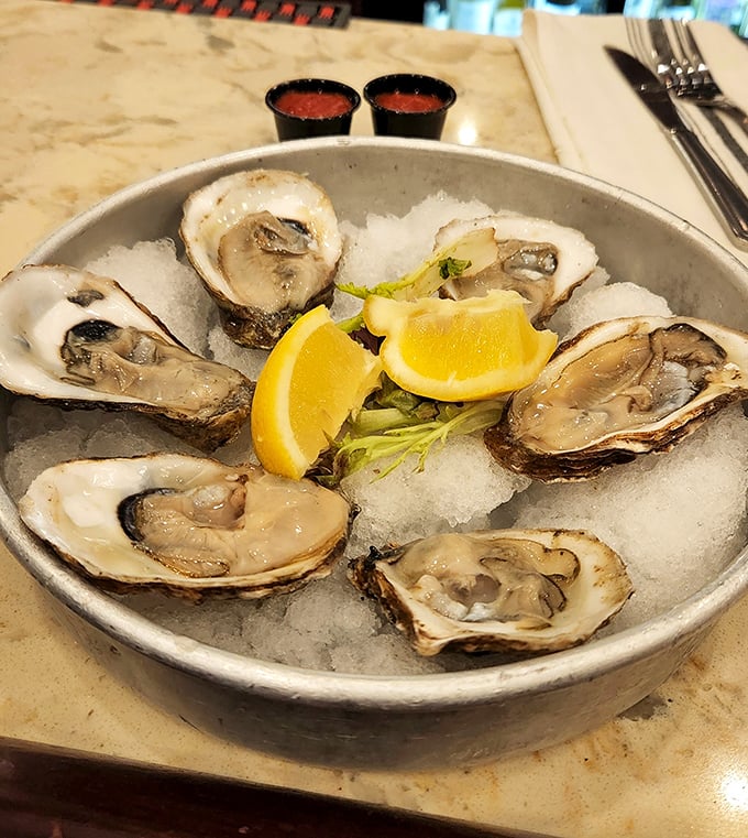 These oysters aren't just served&mdash;they're presented like the jewels of the Chesapeake they truly are. Just add lemon and swoon.