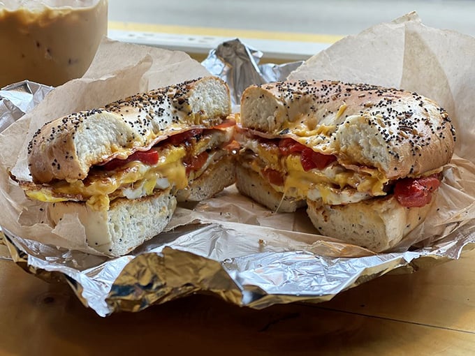 This breakfast sandwich doesn't just break fasts&mdash;it shatters expectations. The melty cheese situation here is what dreams are made of.