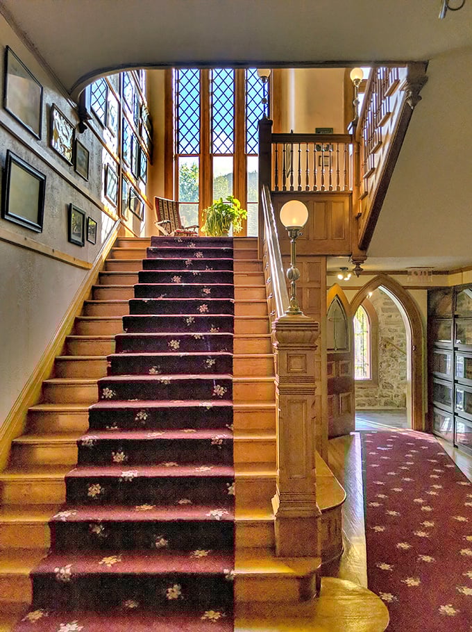 These stairs have witnessed over a century of footsteps, each step a time machine connecting Colorado's present to its Victorian past.