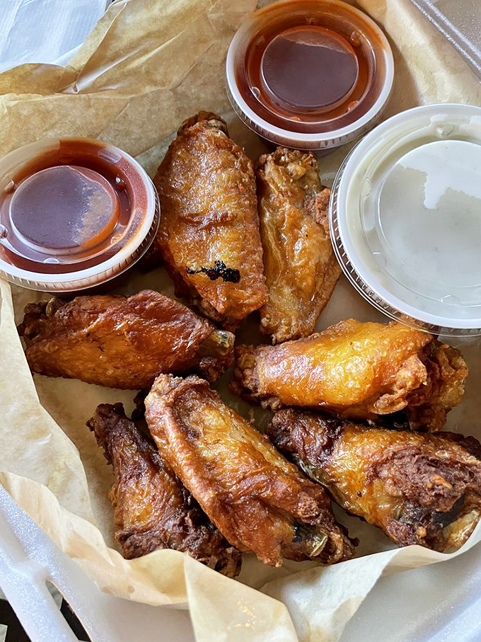 Wings that don't just fly&mdash;they soar with flavor, accompanied by dipping sauces that make you question why you'd ever eat anything else.