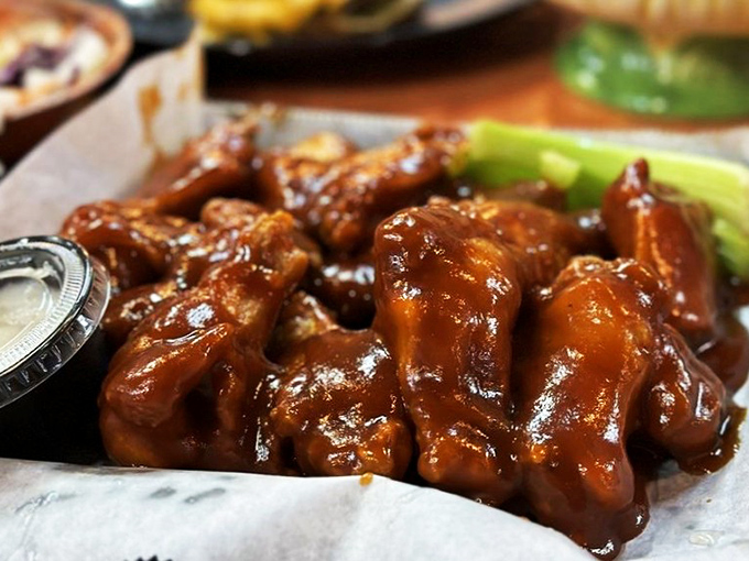 These wings aren't for flying&mdash;they're for satisfying that primal hunger. Glistening with sauce, they're the kind of finger food that justifies extra napkins.