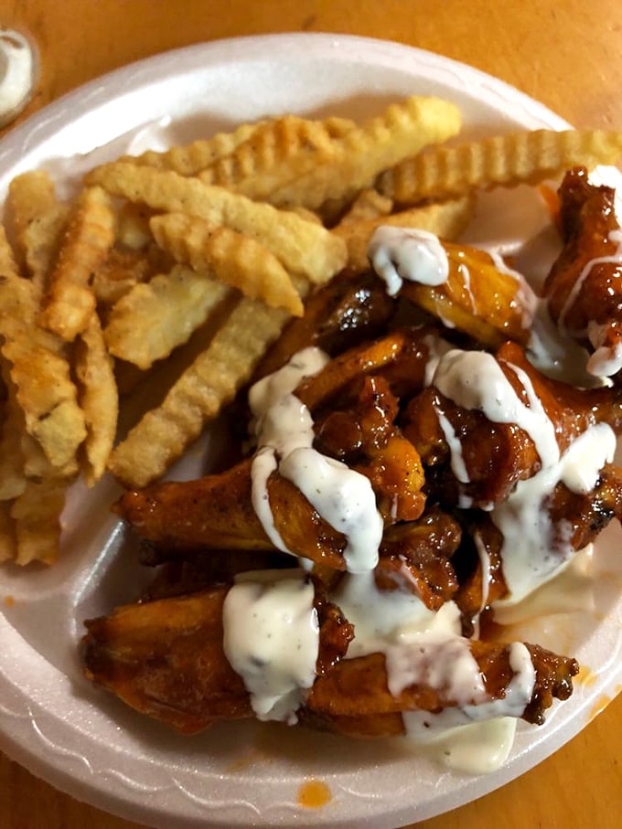 These wings, drizzled with sauce and ranch, aren't trying to reinvent the wheel&mdash;they're just making sure the wheel is absolutely delicious.