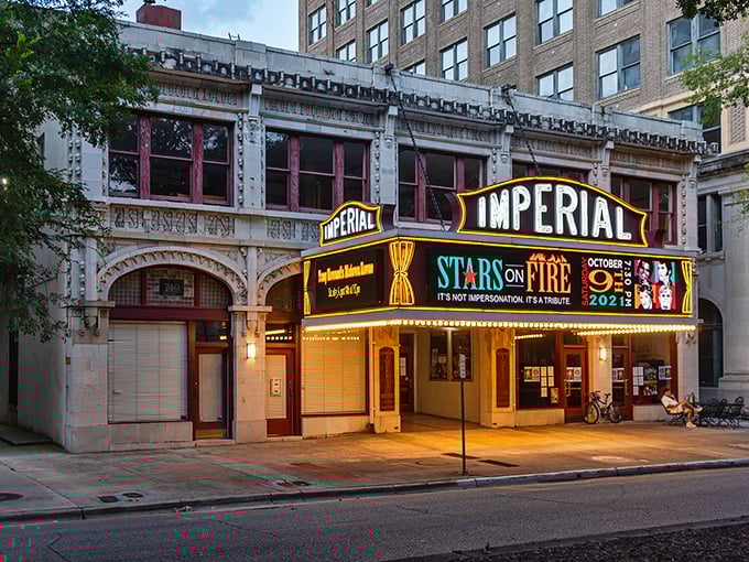 Augusta's historic theater stands as a colorful reminder of bygone days &ndash; when movies cost a nickel and popcorn came without mortgage-sized prices. 