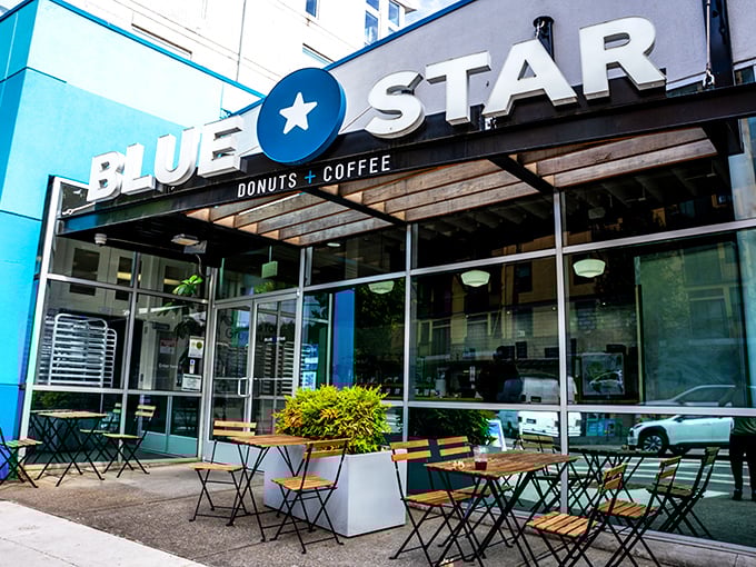 The colorful storefront fits right into Portland's quirky neighborhood vibe&mdash;like that cool friend who's both weird and wonderful. 