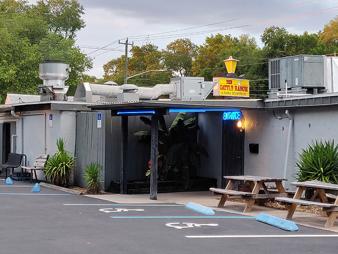 Cattle Ranch's no-frills exterior tells you everything – they're too busy perfecting steaks to worry about fancy facades.