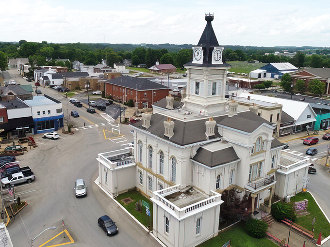 Columbia's courthouse stands proud at the center of community life. Where important decisions and friendly gossip happen with equal frequency.
