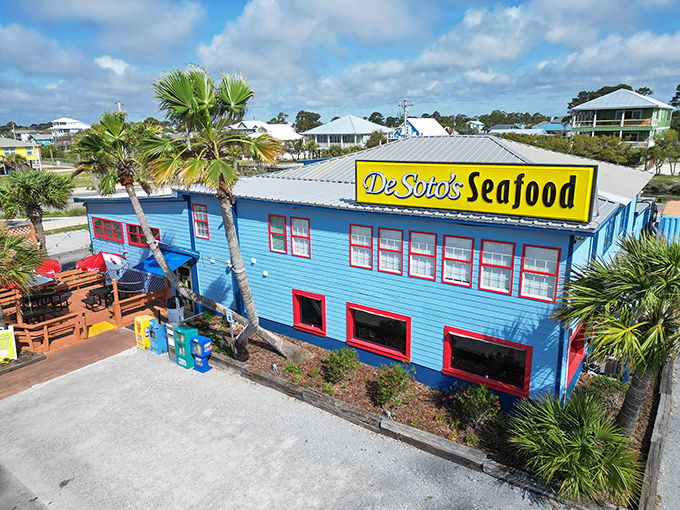 DeSoto's Seafood: That bright blue building with red trim isn't trying to win beauty contests &ndash; it's saving all its energy for winning your taste buds!