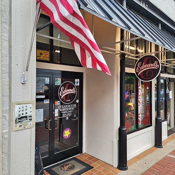 Edward's proudly flies the flag outside &ndash; inside, they're equally patriotic about perfect medium-rare temperatures.