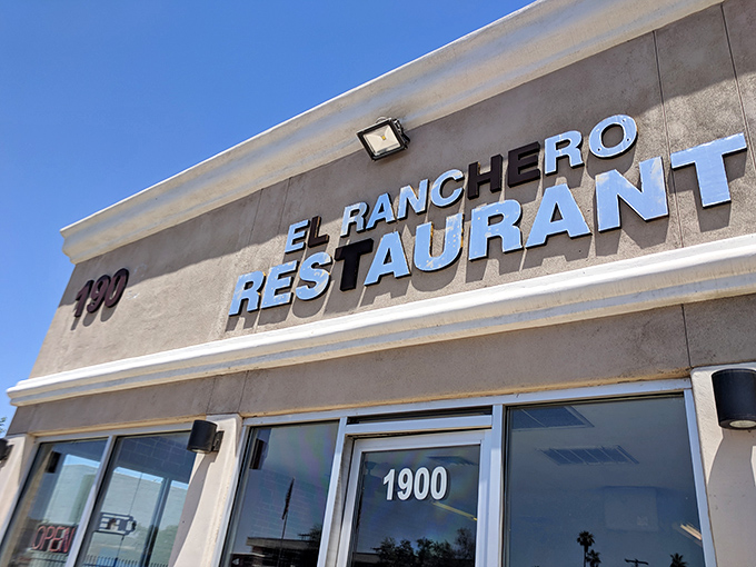 El Ranchero's modest exterior is the Clark Kent to its Superman seafood offerings inside. That simple sign hides extraordinary flavors waiting to be discovered.