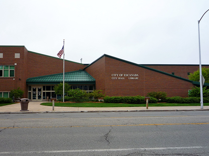 Escanaba's City Hall stands as a brick testament to small-town governance - less glamorous than the Capitol, but far more approachable!