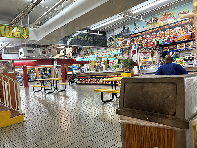 Fresh mangoes and movie screens! Where else can you shop, eat international cuisine, and catch a flick under the stars?