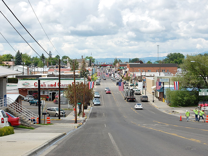 Grangeville's main street captures that quintessential small-town Idaho feel where your Social Security check might actually cover all your expenses.
