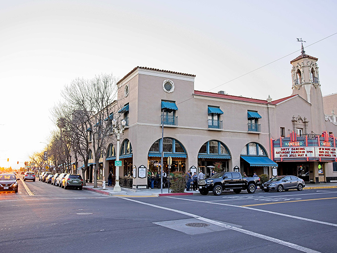 Hanford's majestic Fox Theatre stands as a Spanish-style landmark where entertainment costs won't consume your monthly Social Security check.