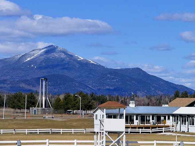 Lake Placid's mountain scenery creates a dramatic backdrop for the village where Olympic history and small-town charm coexist perfectly.