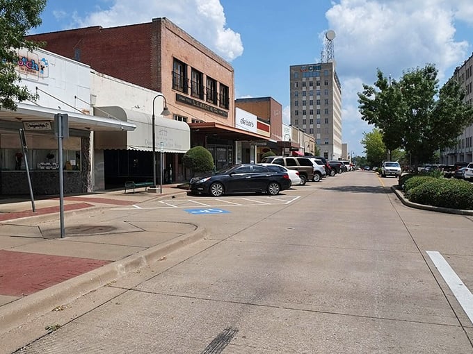 Longview's downtown buildings stand like well-dressed gentlemen waiting for their next dance with history. 