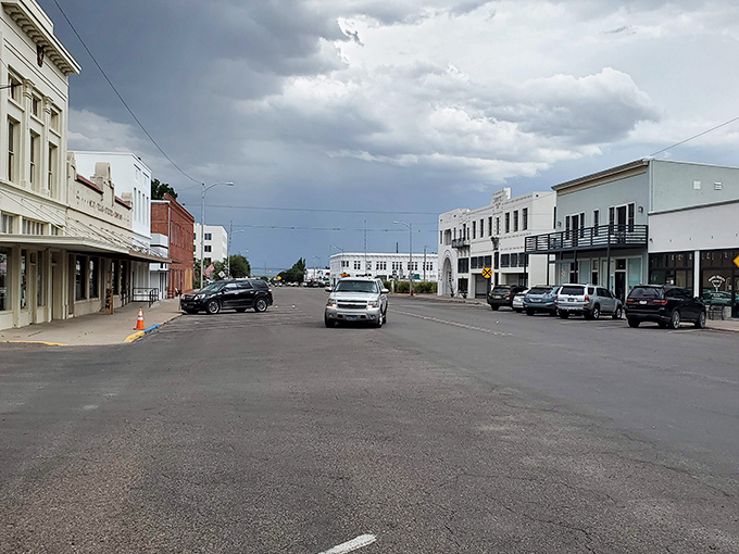 Marfa&rsquo;s wide streets and moody skies feel like a scene from a modern western &ndash; quiet, thoughtful, timeless.
