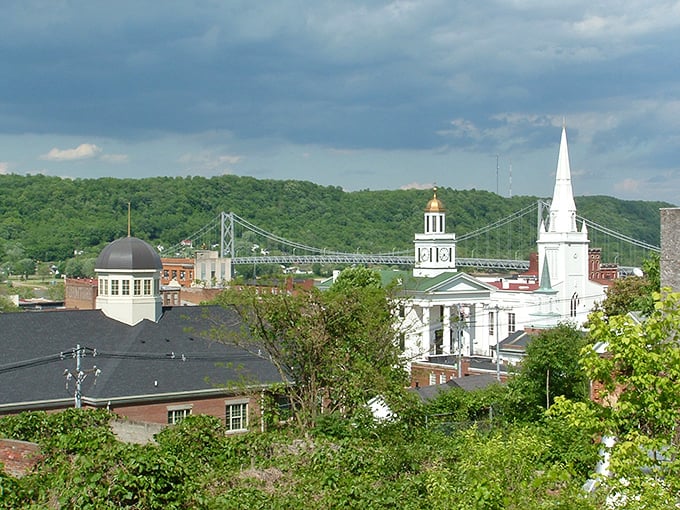 The Simon Bridge connects Maysville to Ohio &ndash; and connects retirees to a lifestyle where river views don't require river-sized bank accounts. 