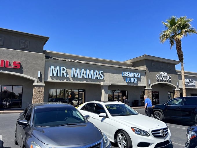 Mr. Mamas keeps it simple on the outside - saving all the excitement for what's on your plate.