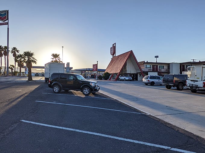 Needles' A-frame buildings and desert charm harken back to Route 66's heyday, when road trips were adventures and prices were reasonable.