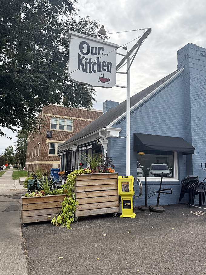 Our Kitchen: Tiny blue building, enormous flavor! This Minneapolis micro-diner proves greatness doesn't require square footage&mdash;just perfect pancakes and passion.