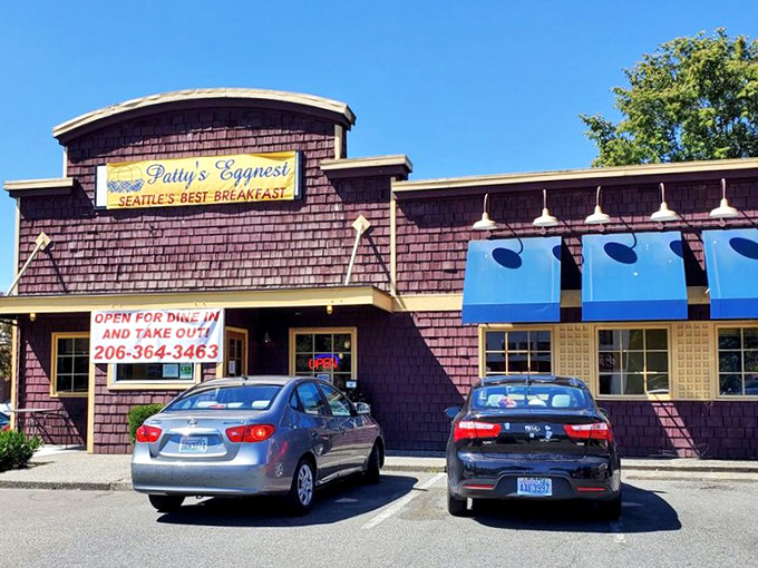 "Seattle's Best Breakfast" isn't just a sign &ndash; it's a declaration of delicious intent backed by eggs-traordinary evidence.