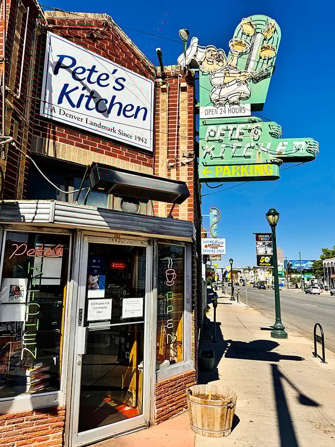 Pete's Kitchen's iconic sign has guided hungry night owls through Denver's darkness since before disco was cool &ndash; and the gyros are still legendary.