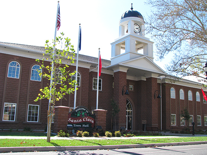 Santa Clara's stately town hall reflects the community's pride &ndash; and the reasonable property taxes that make retirees proud to call it home.