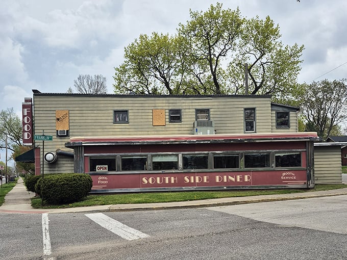 South Side Soda Shop (Goshen): The classic red diner facade promises a step back in time to when milkshakes were thick and problems were thin.
